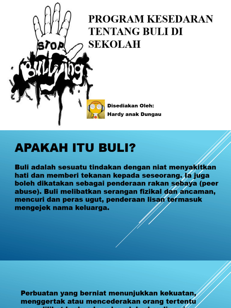 Program Kesedaran Tentang Buli Sekolah Rendah 2023 | PDF