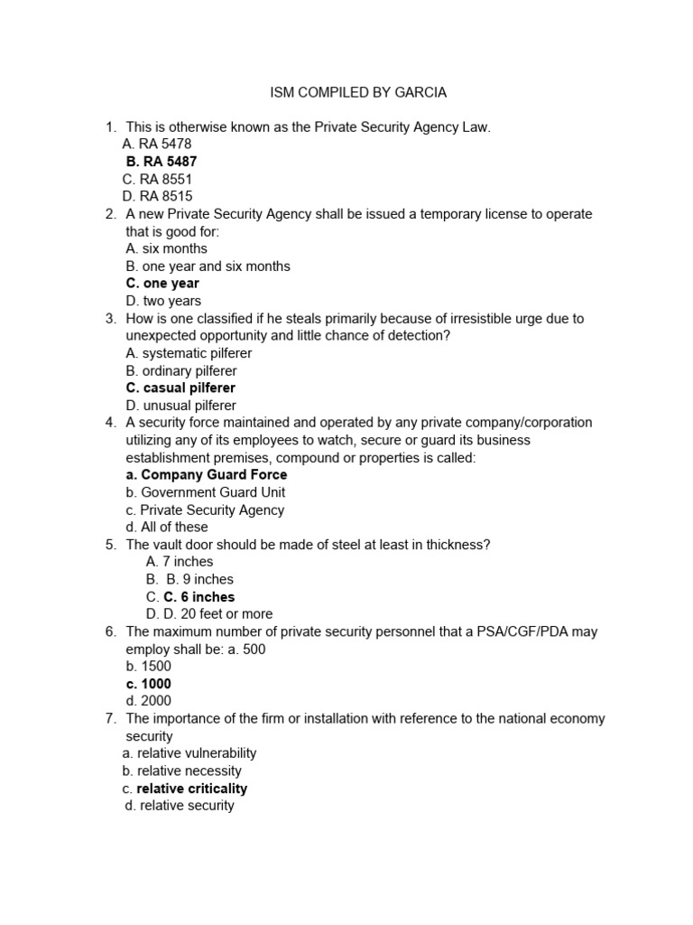 Ism | PDF | Classified Information | Security Guard
