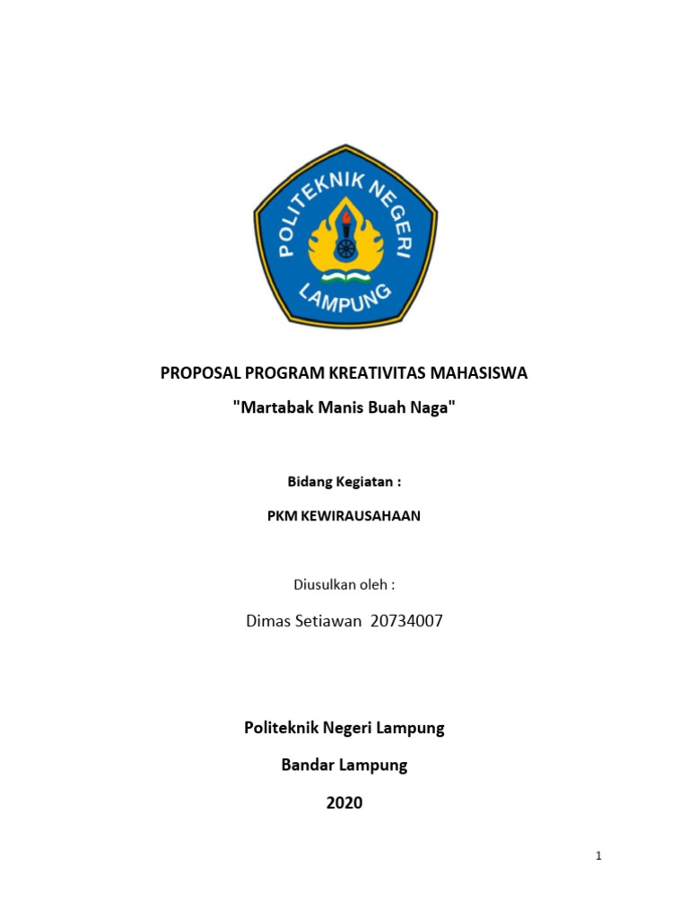 Dimas Setiawan - PKM UAP | PDF