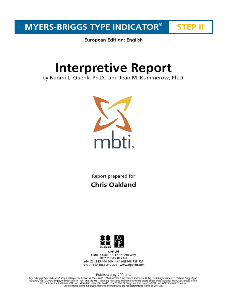 MBTI Step | PDF | Extraversion And Introversion | Behavioural Sciences