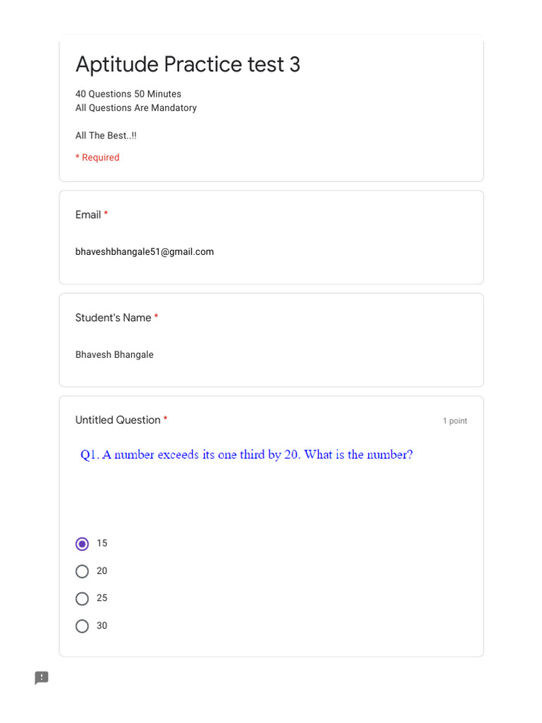Aptitude Practice Test 3 | PDF