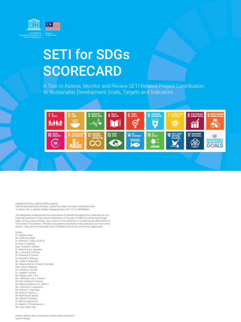 UNESCO-MUCP_SETI_SDGs_Scorecards_Final | PDF
