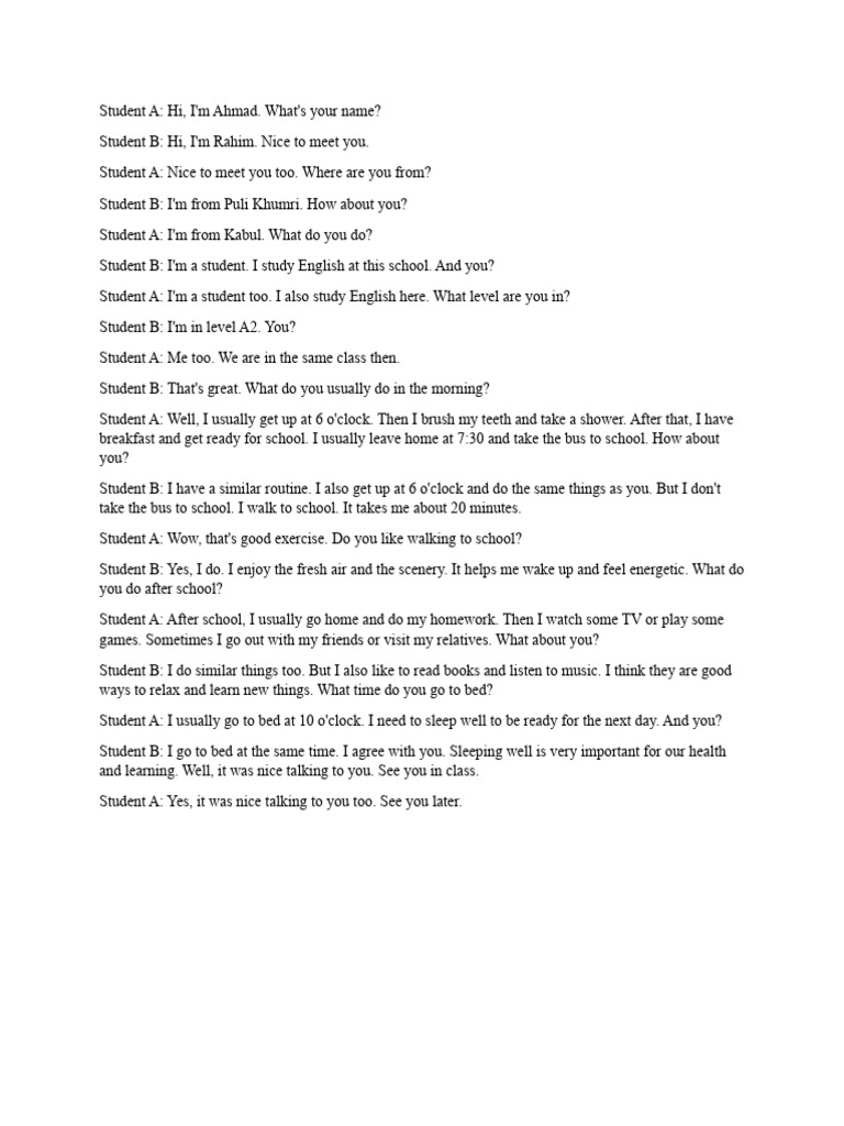 CT 3 A2 Conversation | PDF