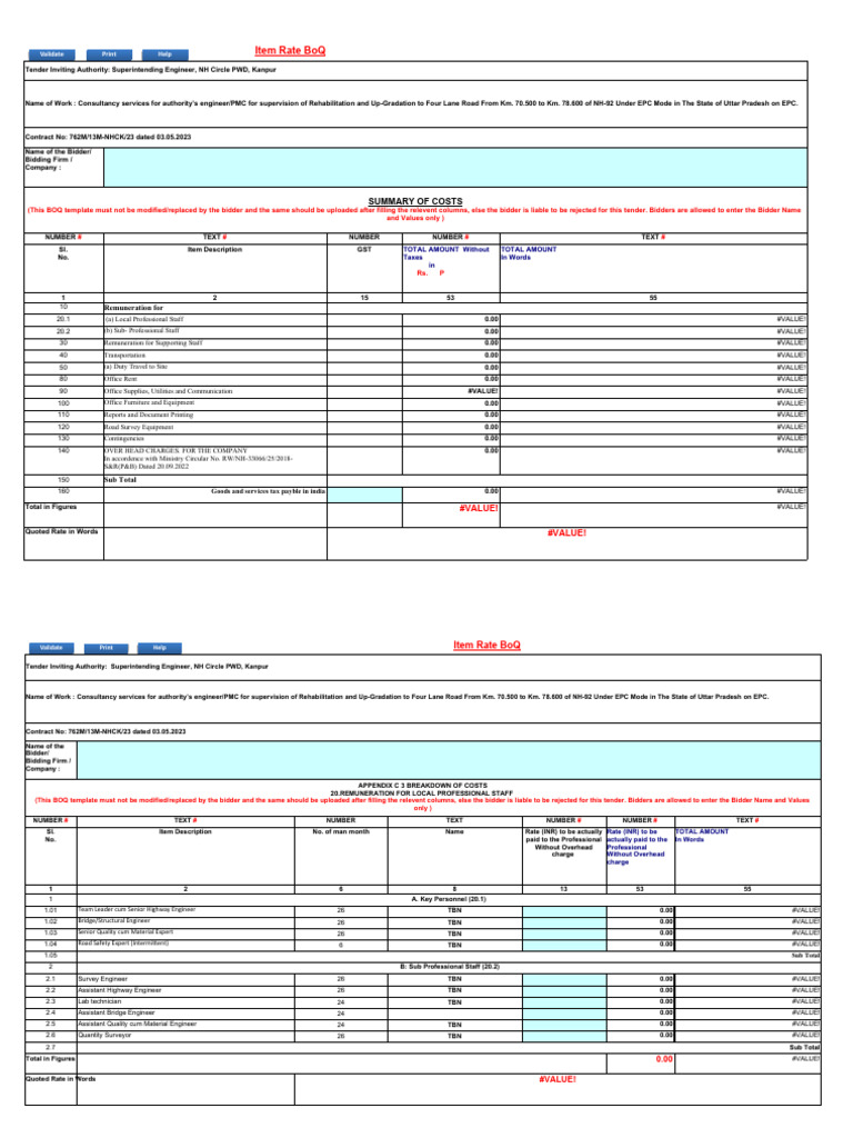 BOQ - 790480 | PDF | Printer (Computing) | Taxes