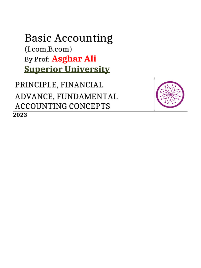 Chapter 1 - Fundamental Accounting Concepts | PDF | Business | Law