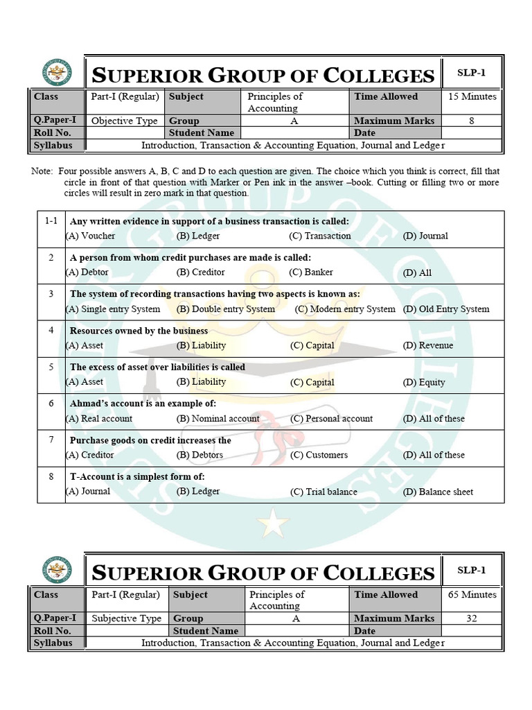 01 SLP-1 (Paper A+B) | PDF