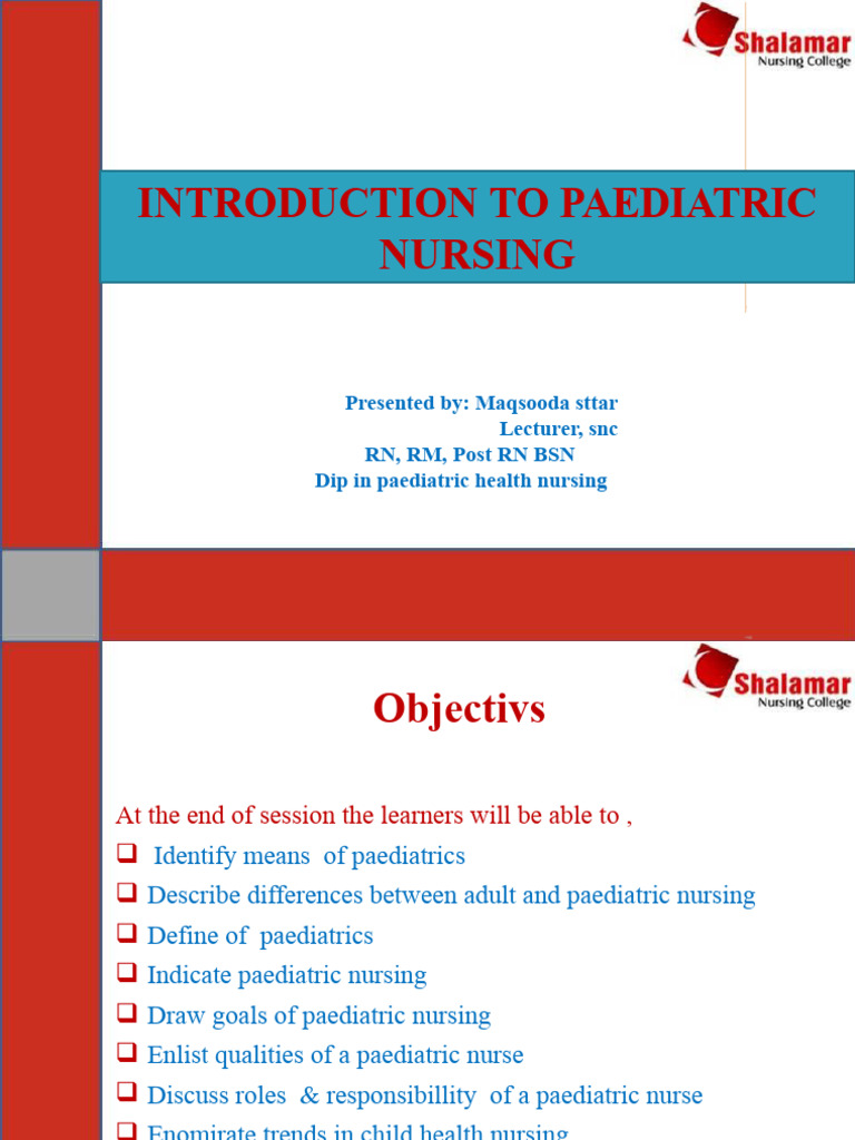 Introduction to Pediatric Nursing | PDF | Pediatrics | Nursing