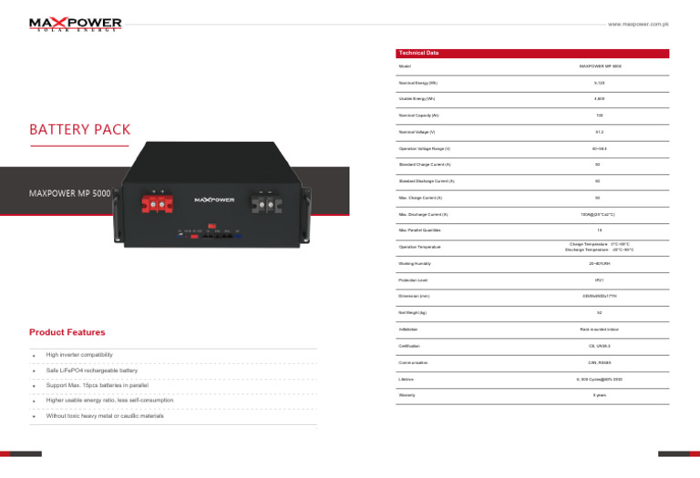 Maxpower MP 5000 | PDF | Rechargeable Battery | Physical Sciences