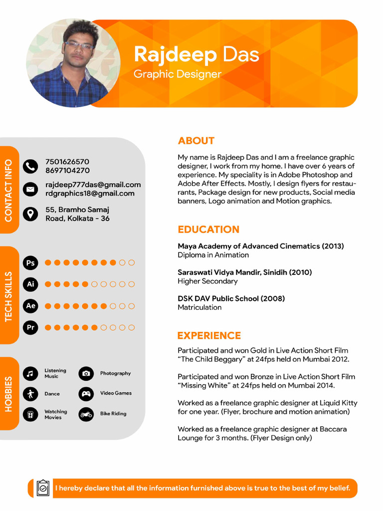 CV Rajdeep Das | PDF