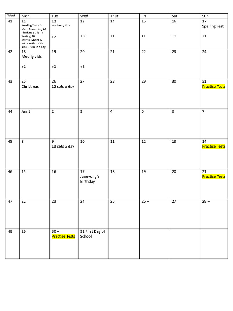 Holiday Plan - 11 | PDF