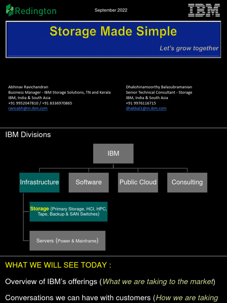 Redington - IBM Storage - 7sep22 - 220908 - 124121 | PDF