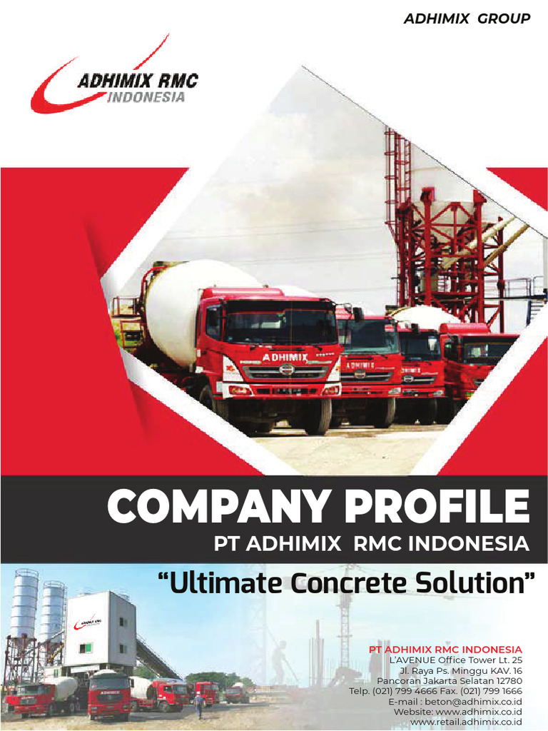 Company Profile PT Adhimix RMC Indonesia | PDF