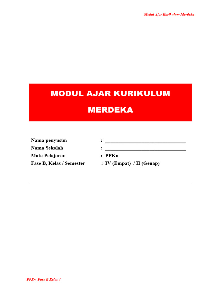Modul Ajar PPKN Unit IV | PDF