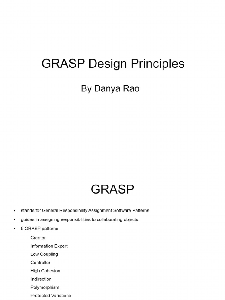 GRASP Design Principles | PDF