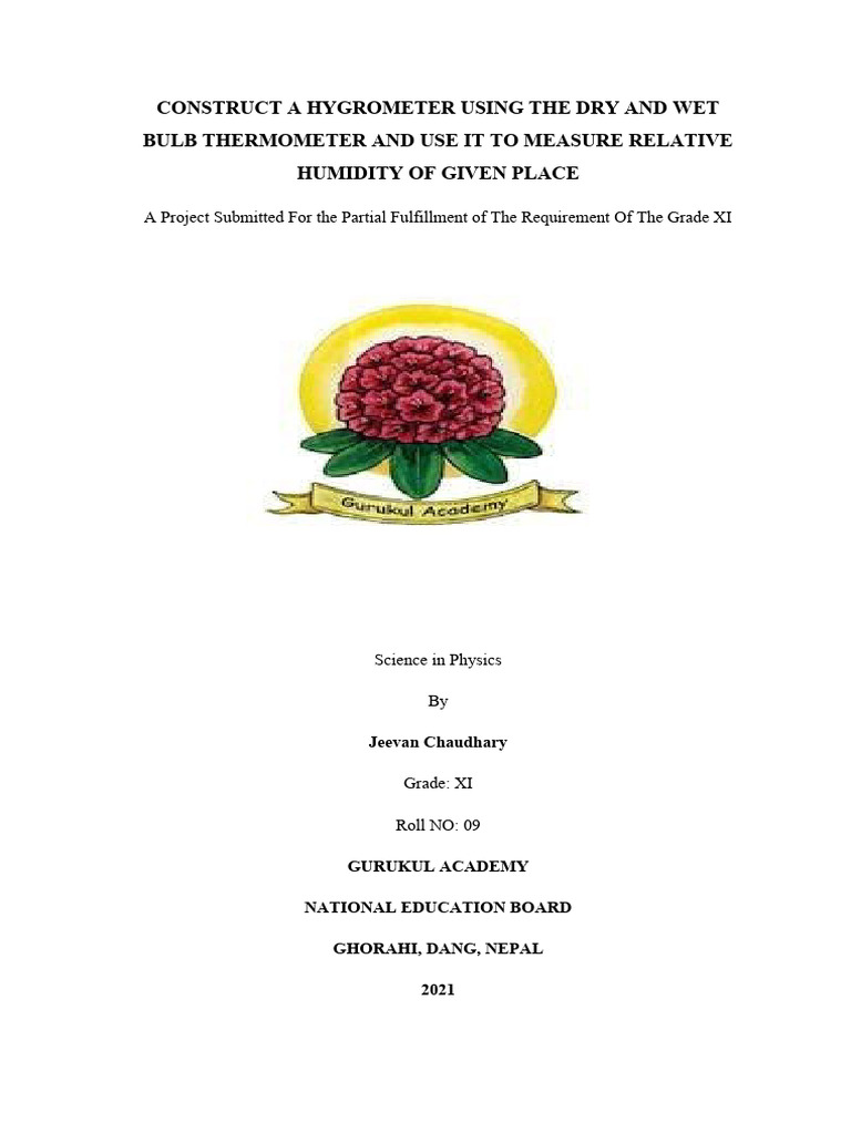 Relative Humidity | PDF | Humidity | Physical Quantities