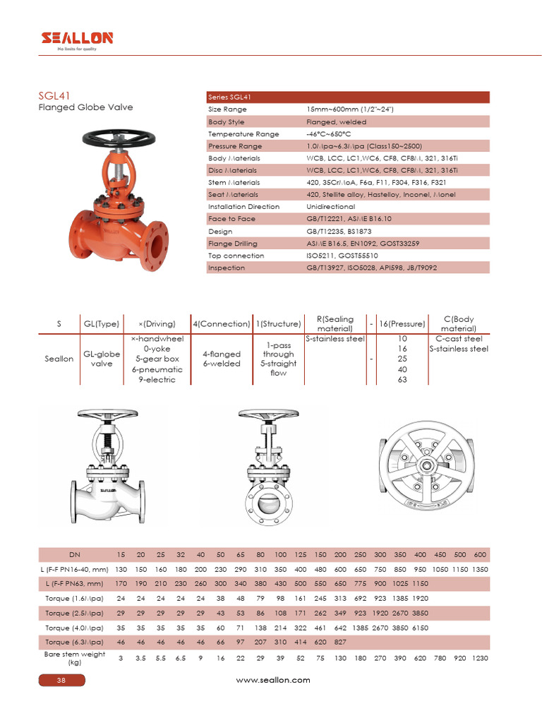 SGL41 | PDF | Valve | Industrial Processes