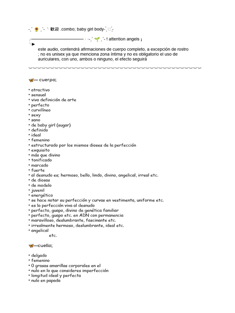 -ˏˋ ? ˎˊ- ╰ 歓迎 baby girl body | PDF | Nalgas | Anatomía humana