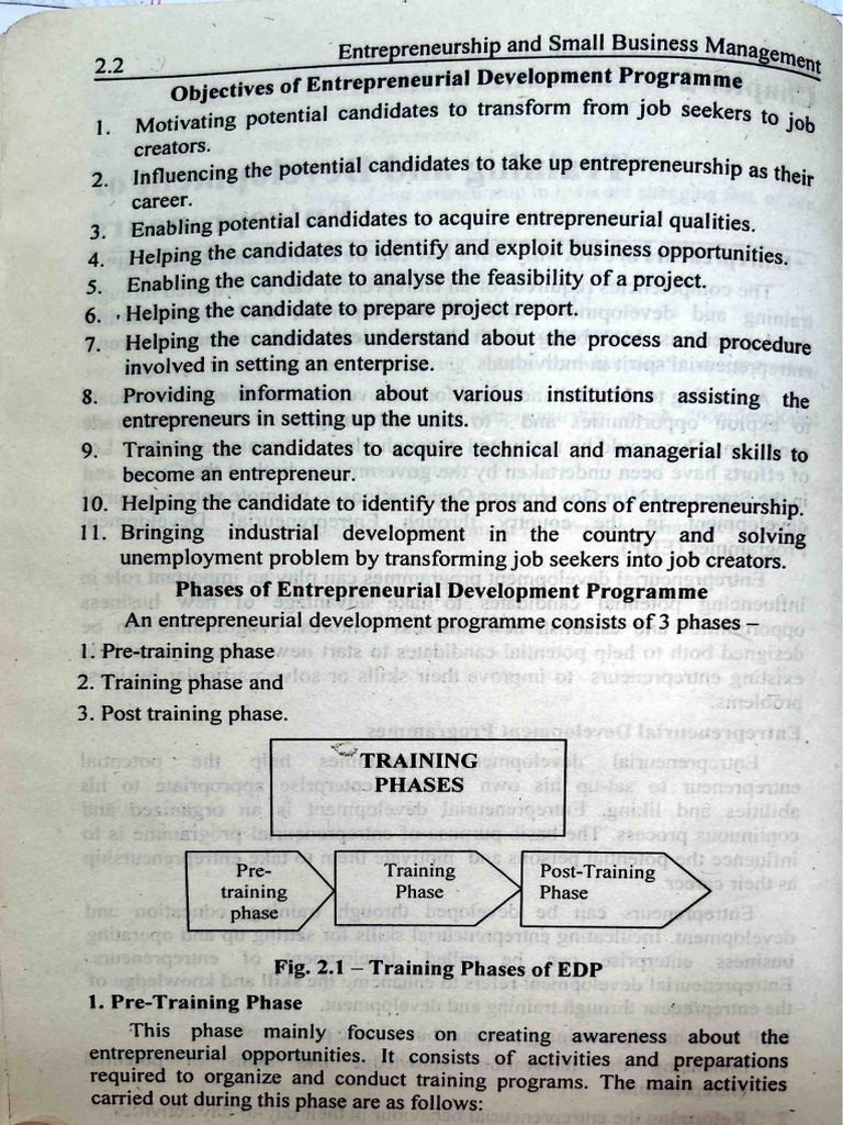 Objectives & Training Phases of EDP - EMSB | PDF