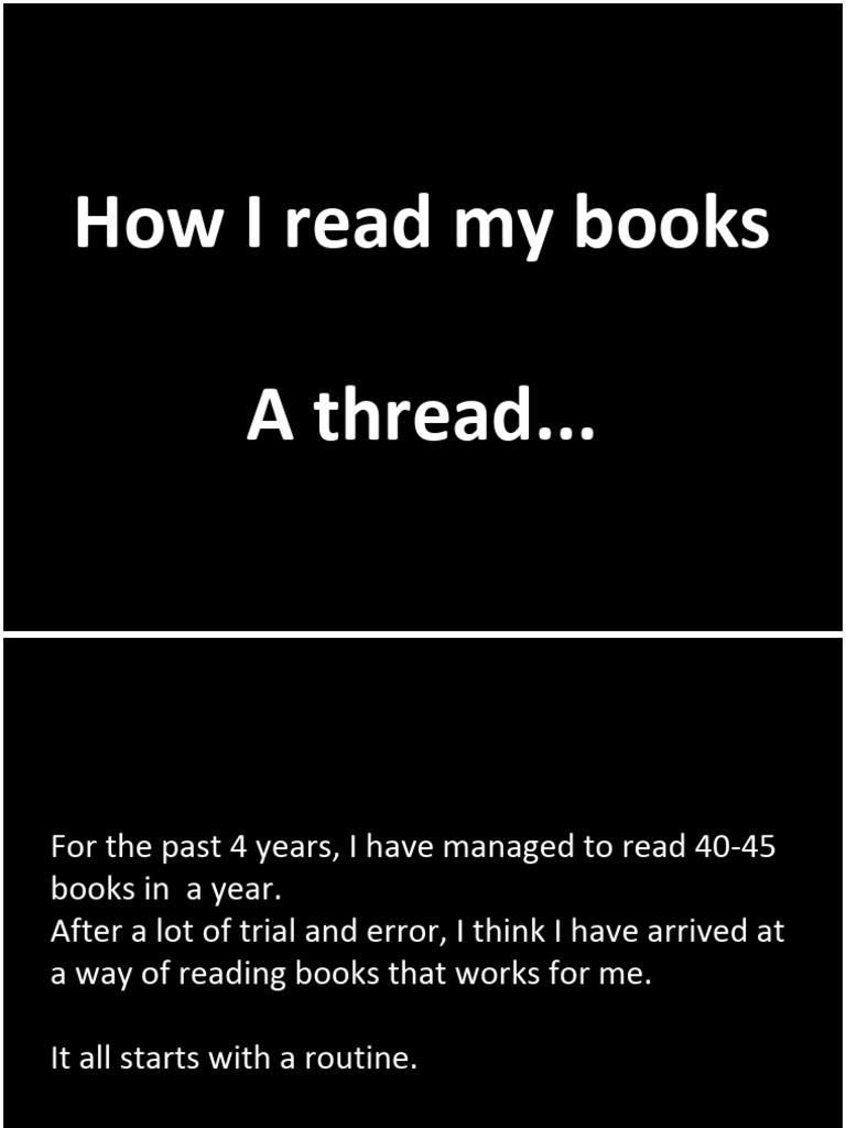 Efficient Reading Habits | PDF