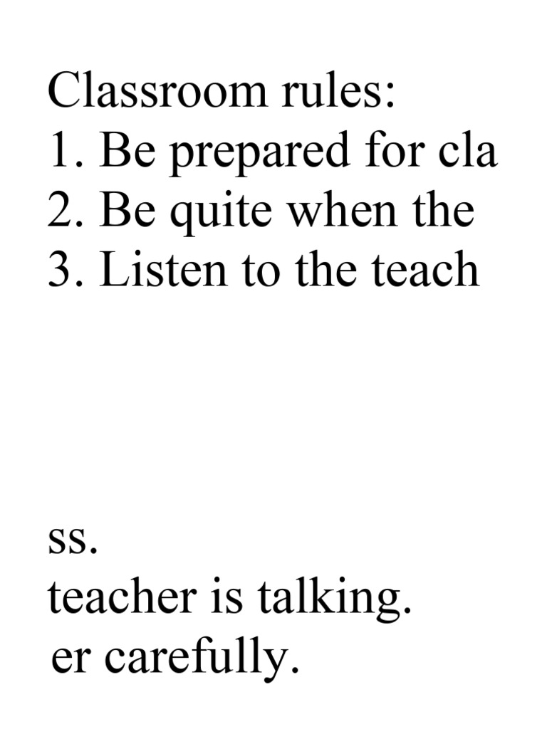 Essential Classroom Rules for Students | PDF