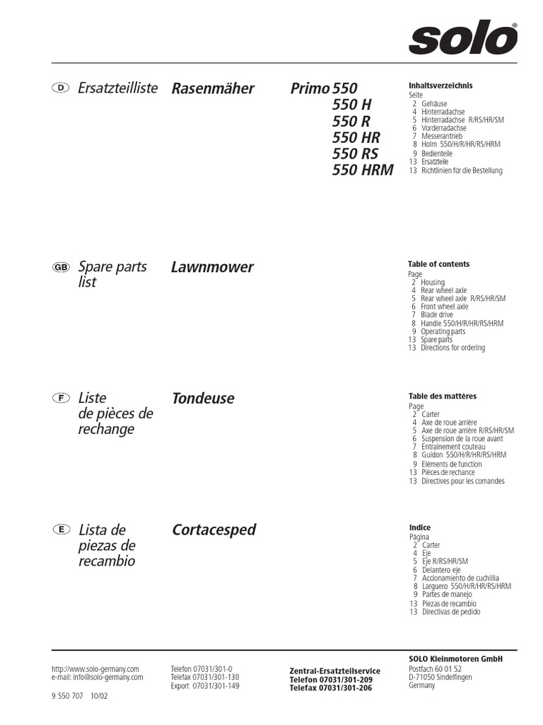 Solo Primo Service Manual | PDF
