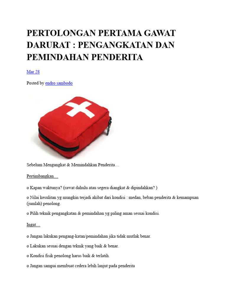 Pertolongan Pertama Gawat Darurat | PDF
