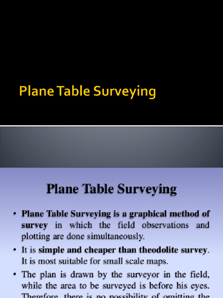 Plane Table Survey | PDF