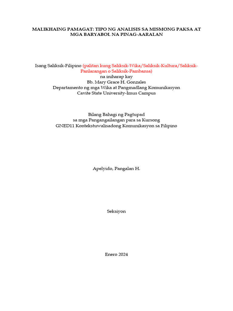 Saliksik-Filipino-Gabay | PDF
