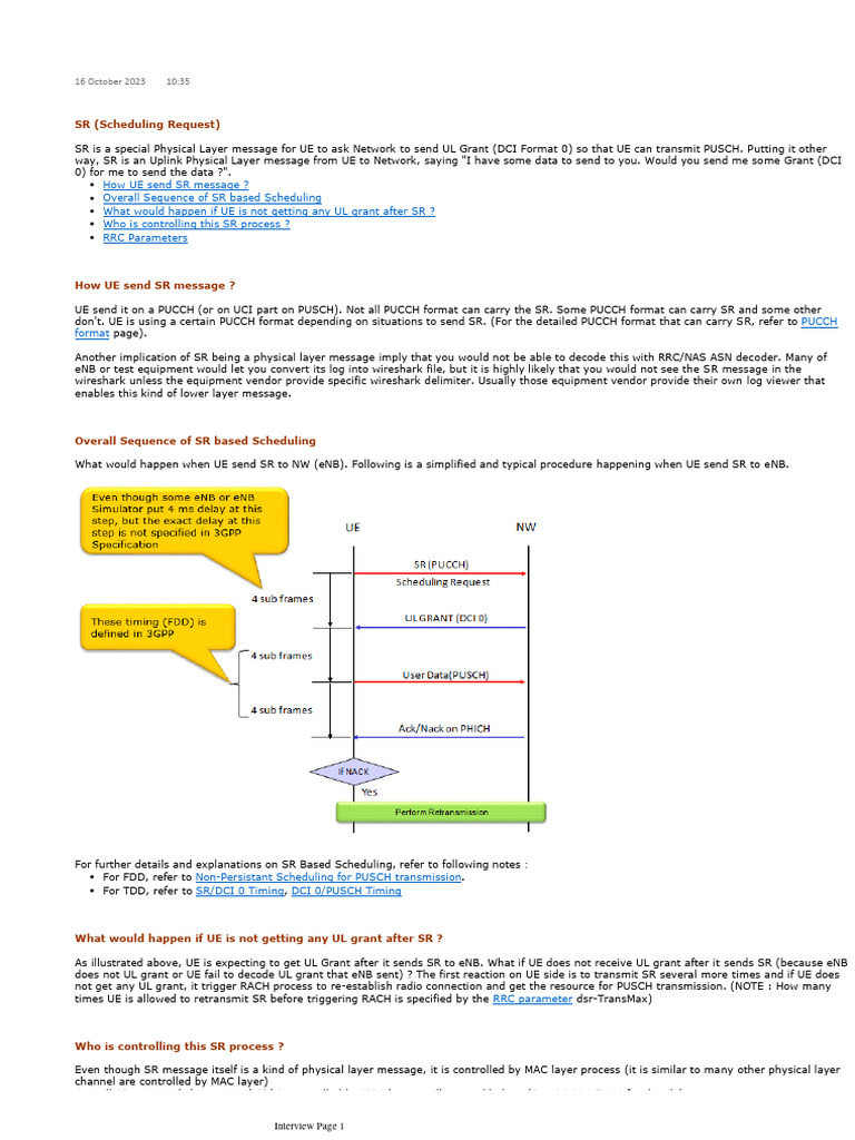 SR (Scheduling Request) | PDF