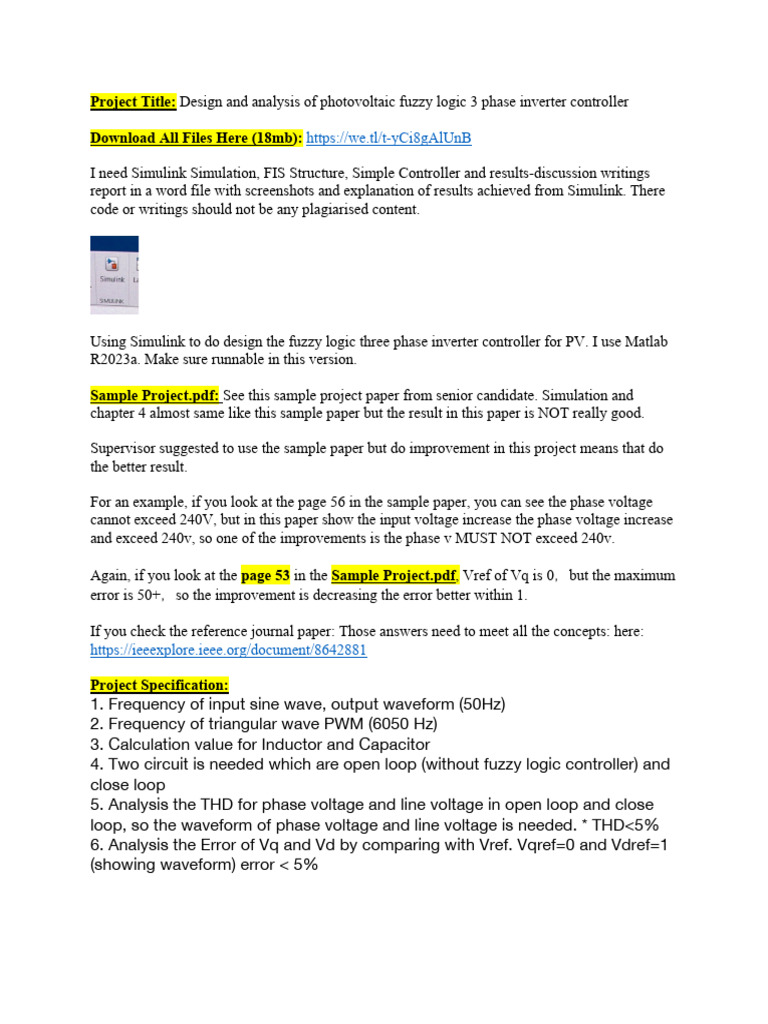 Fuzzy Logic Project - Requirement - 13 May | PDF | Power Inverter | Electrical Engineering