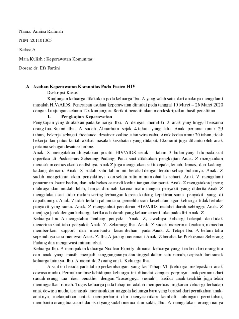 Annisa Rahmah - Keperawatan Komunitas - Tugas | PDF