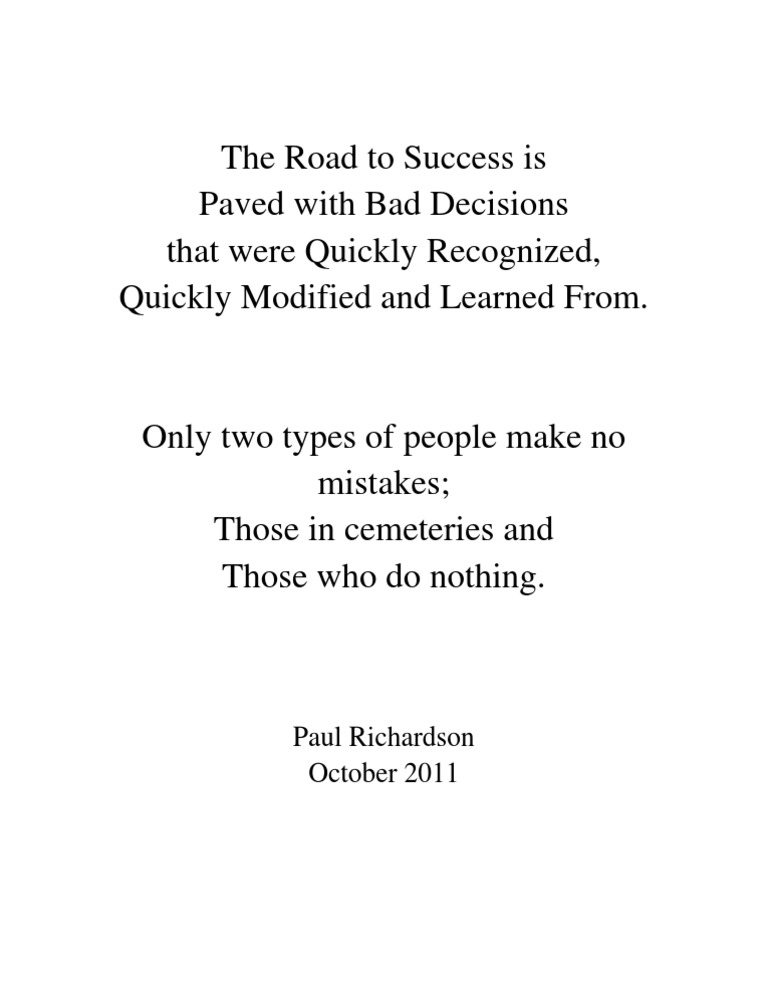 The Road To Success Pdf