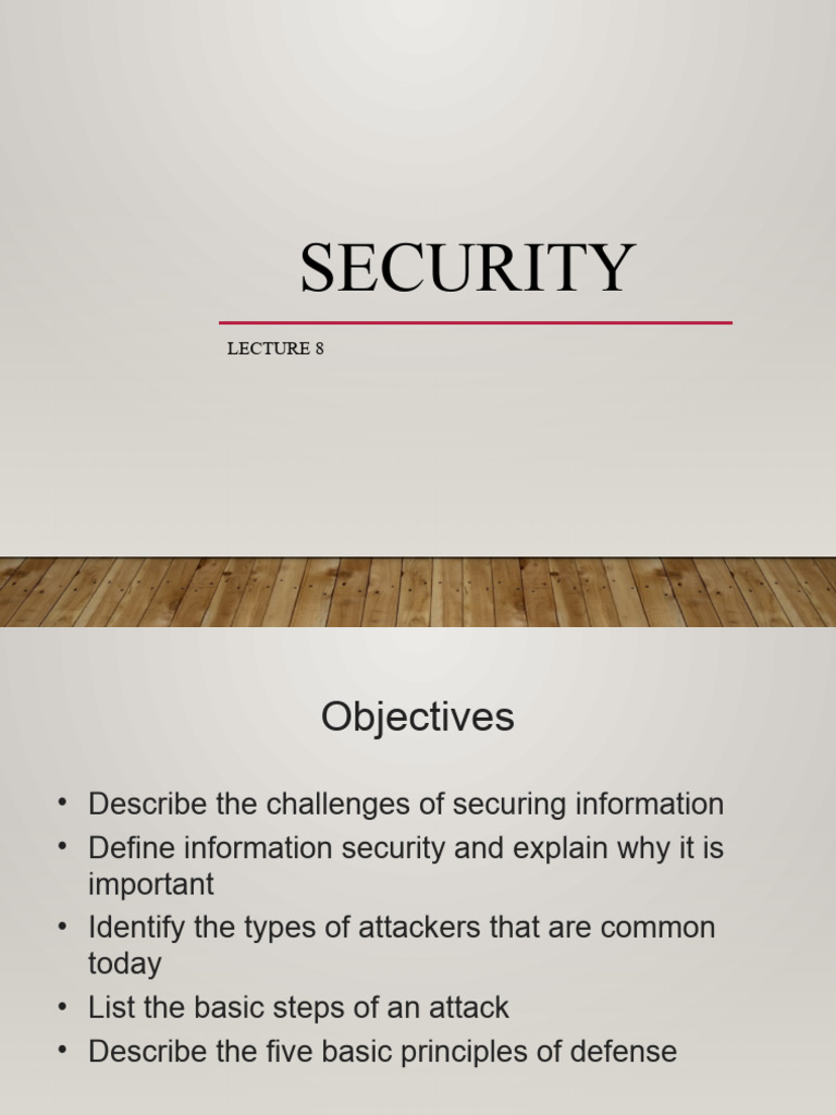 Lecture 8 - Security | PDF | Security | Computer Security