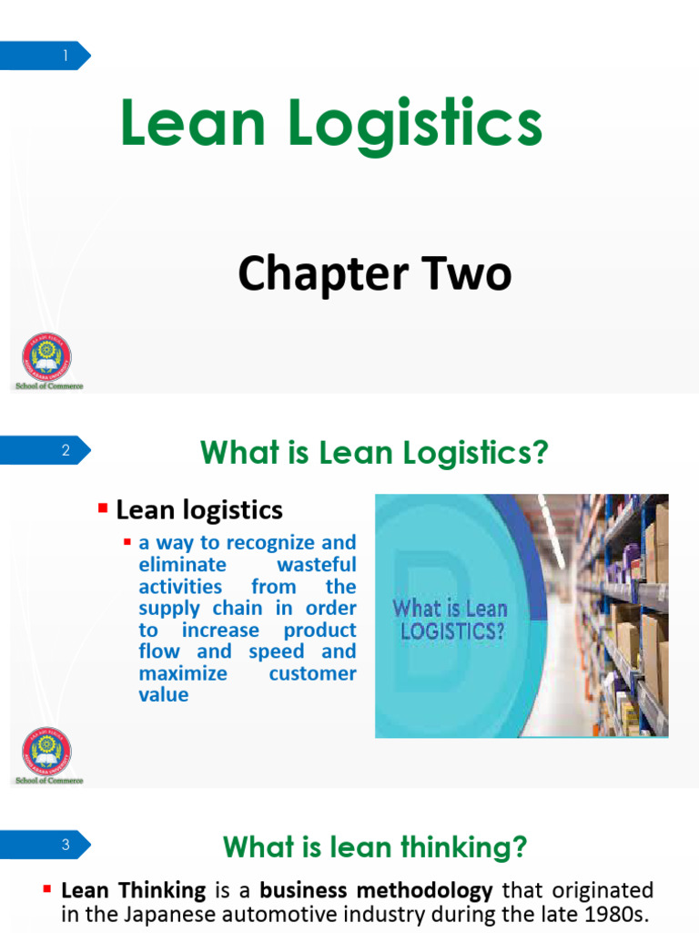 Chapter Two - Lean Logistics | PDF | Logistics | Lean Manufacturing