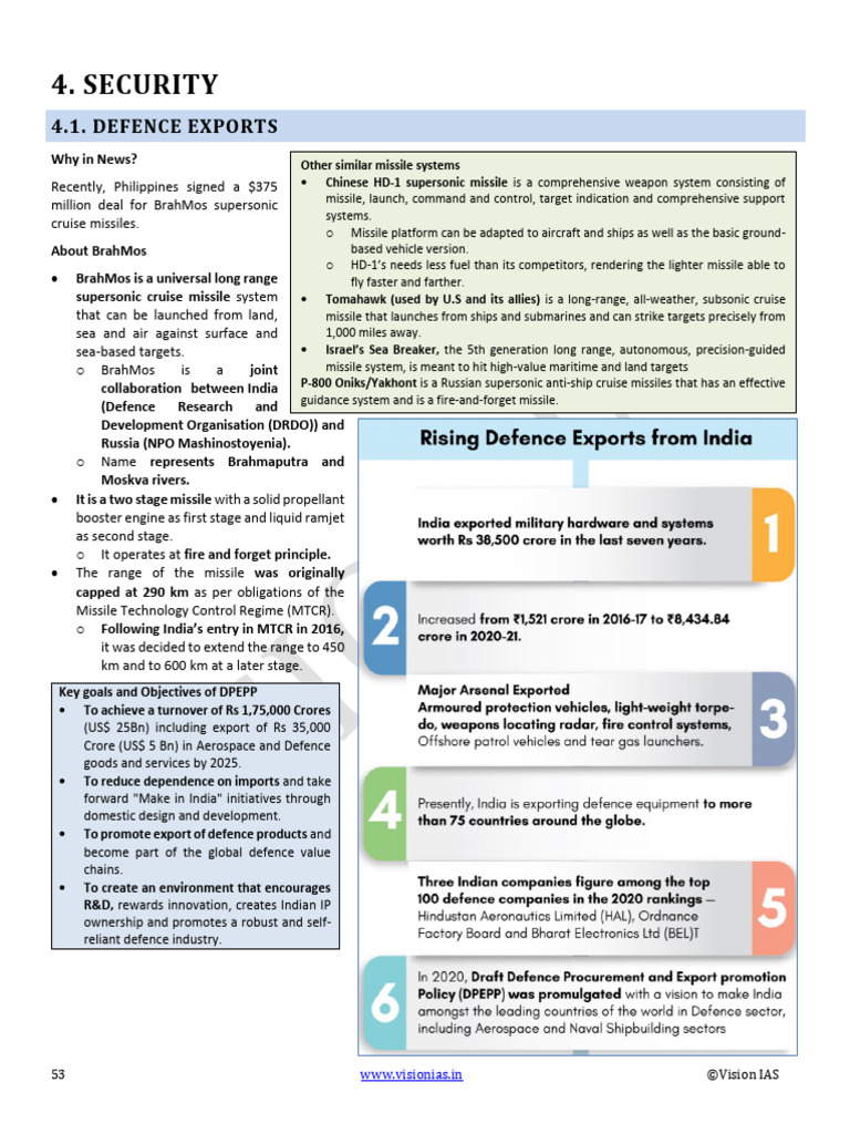 Defence Exports And Cyber Security Initiatives Pdf Computer