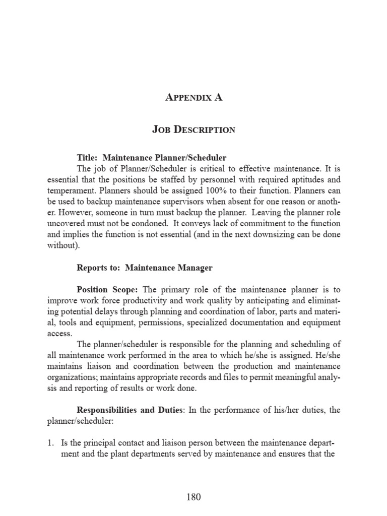 Appendix A - Planner Job Description (USE) | PDF