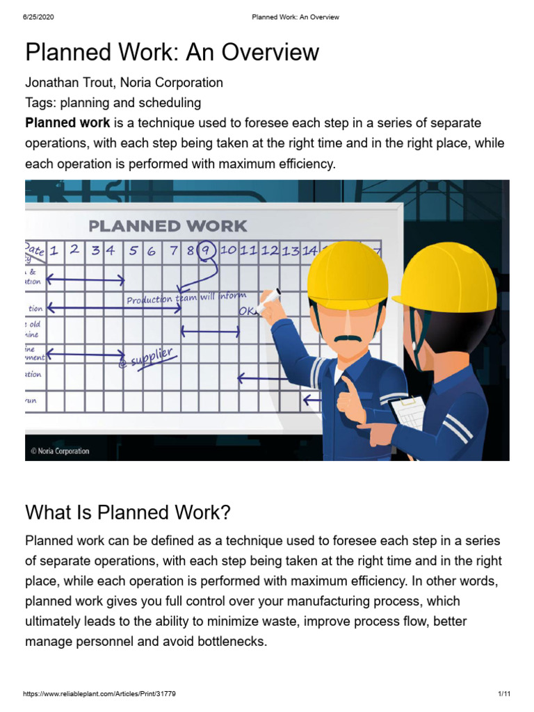 Planned Work_ An Overview | PDF | Inventory | Production And Manufacturing