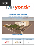 Backfilling Work Method Statement | PDF | Building Engineering | Materials