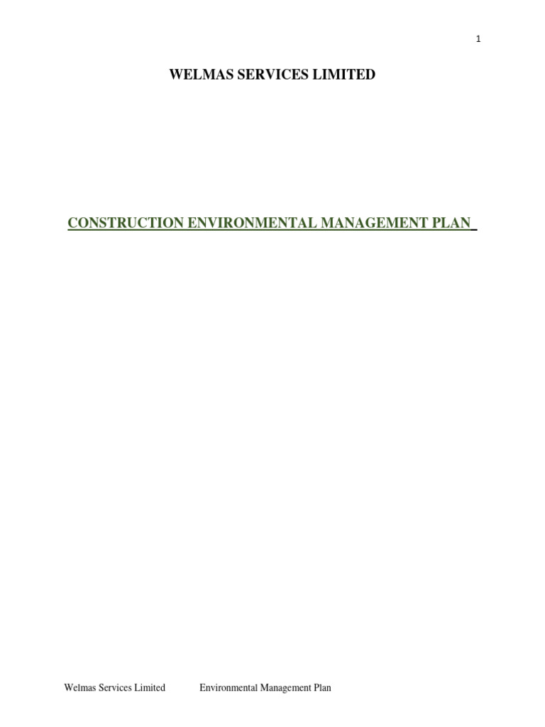 Construction Environmental Management Plan | PDF | Sustainability ...