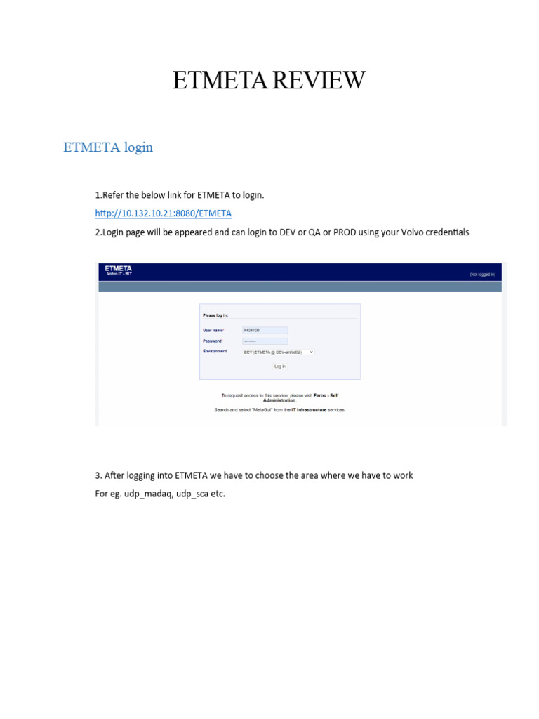 ETMETA Login and Infoset Mapping Guide | PDF | Computer Engineering ...