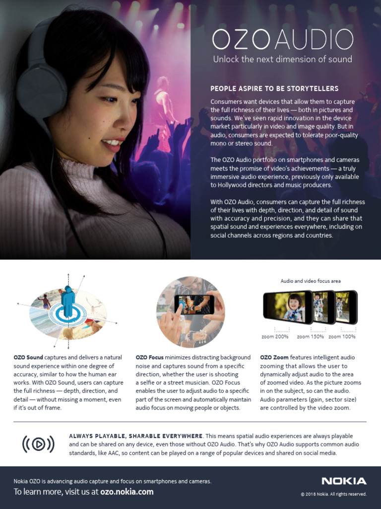 Nokia OZOAudio Brochure | PDF | Sound Recording And Reproduction | Video