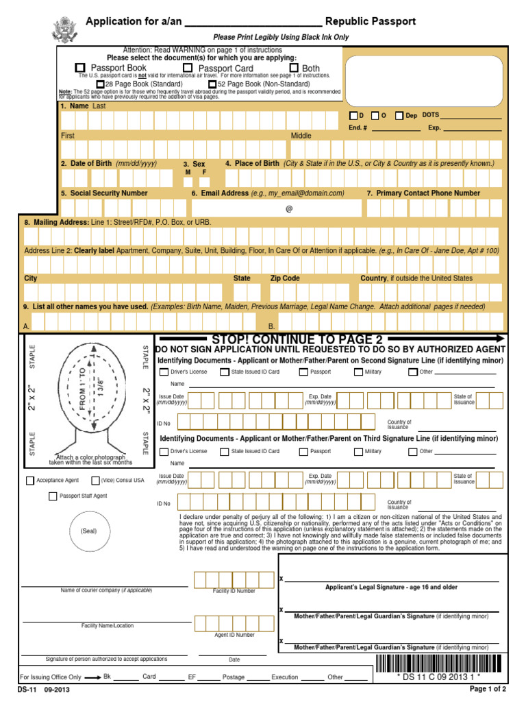 Passport Application Instructions | PDF | Identity Document | Passport