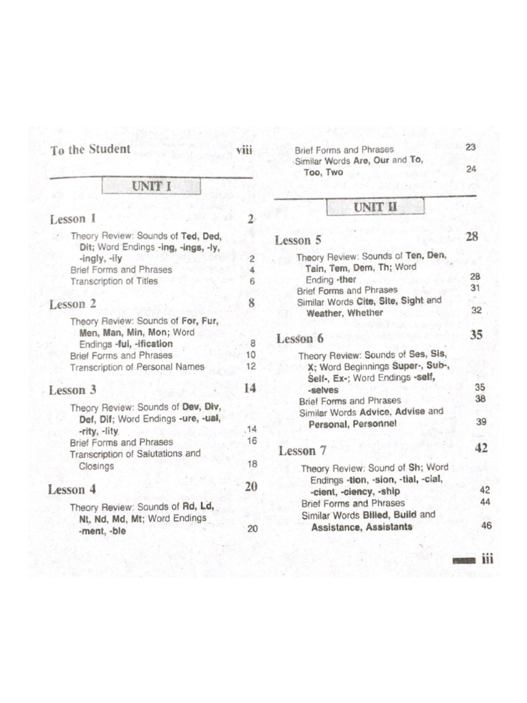 Unit 1 Lesson 1-4 Gregg Shorthand College Book2 | PDF