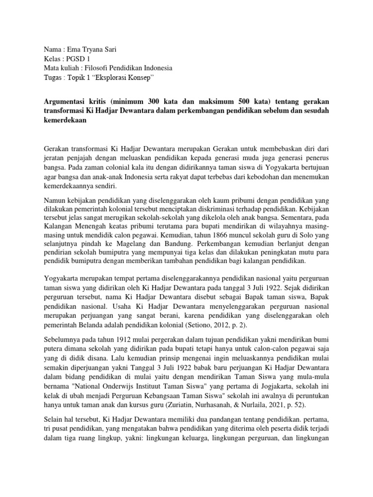 Topik 1 FPI Ekplorasi Konsep (Ema Tryana Sari) | PDF | Ilmu Sosial ...