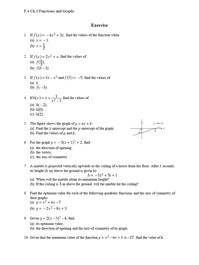 Functions And Graphs Pdf Cartesian Coordinate System Function