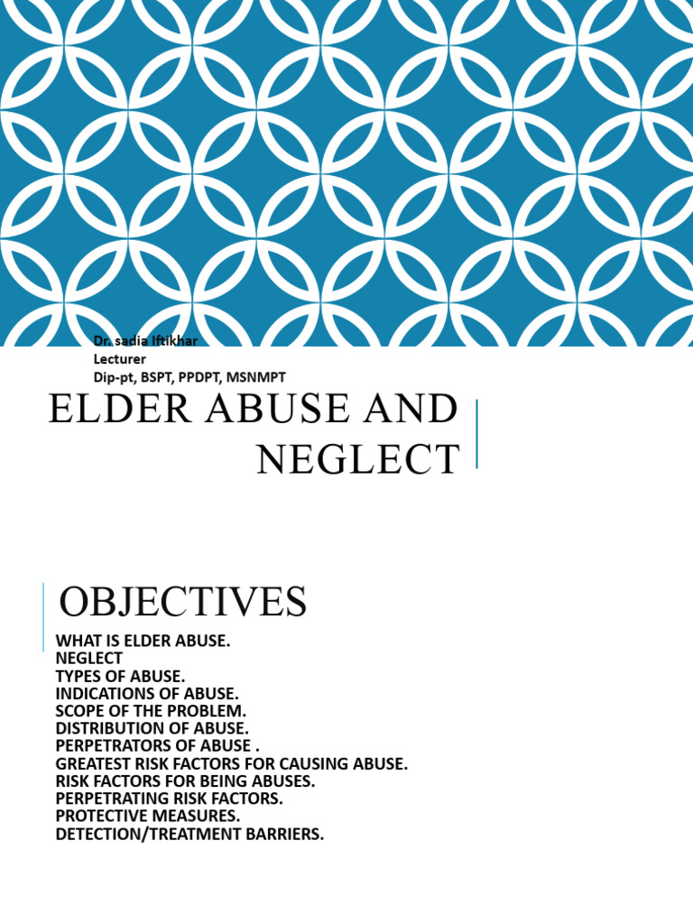 Elder Abuse and Neglect Presentation 1 | PDF | Violence | Causes Of Death