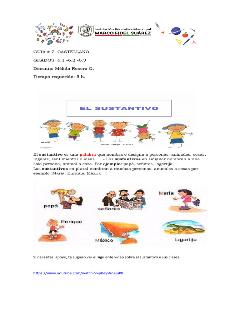 Clases de sustantivos en castellano | PDF | Sustantivo | Mecánica del ...