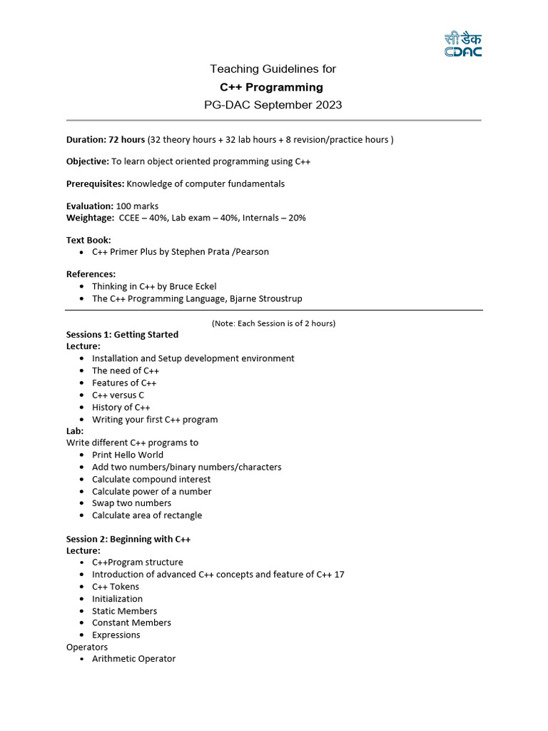 CPP Programming | PDF | C++ | Class (Computer Programming) CPP Programming | PDF | C++ | Class (Computer Programming)