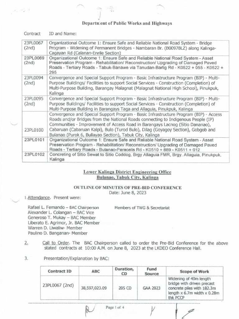 Pre - Bid Conference - 0001 | PDF