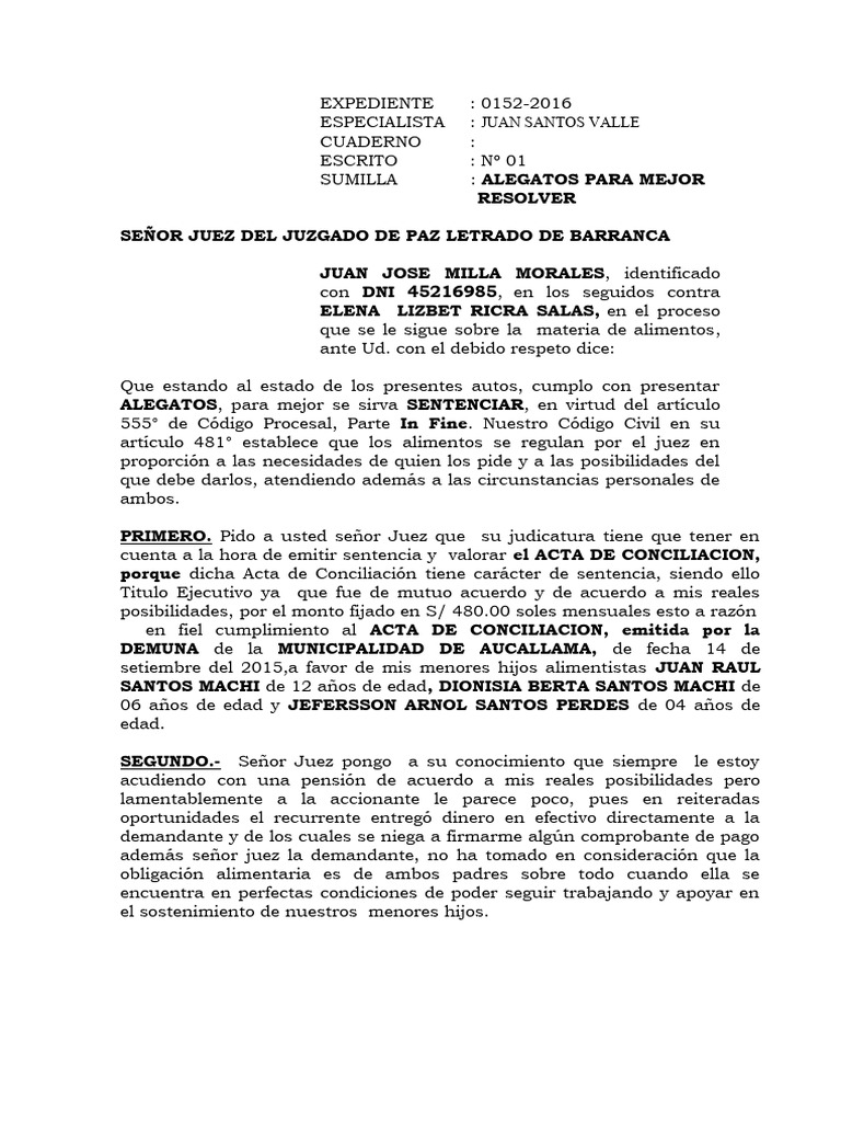 Alegatos Tengase Presente | PDF